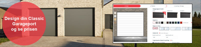 Aluport - Garageport modeller fra NASSAU fra 7.995 kr - Dansk KVALITET